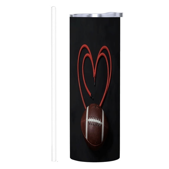 20 oz Stainless Steel Insulated Tumbler - Black with Metallic Top Heart ...