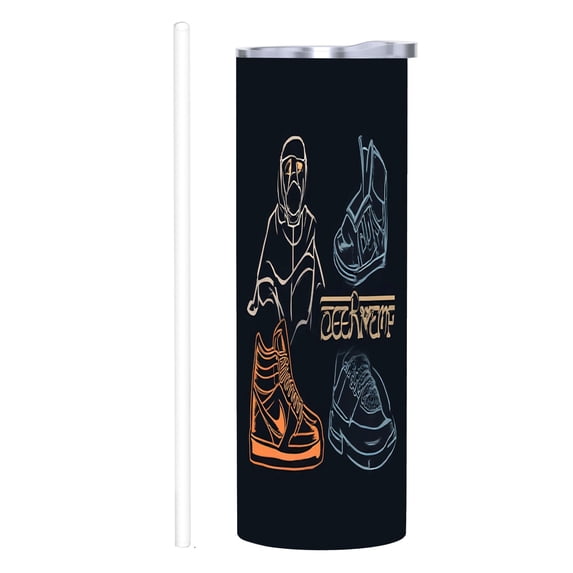 20 oz Stainless Steel Insulated Tumbler - Black with Orange & Blue ...