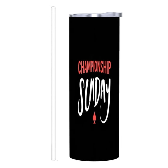 20 oz Stainless Steel Insulated Tumbler - Black with ' SUNDAY ' Design ...