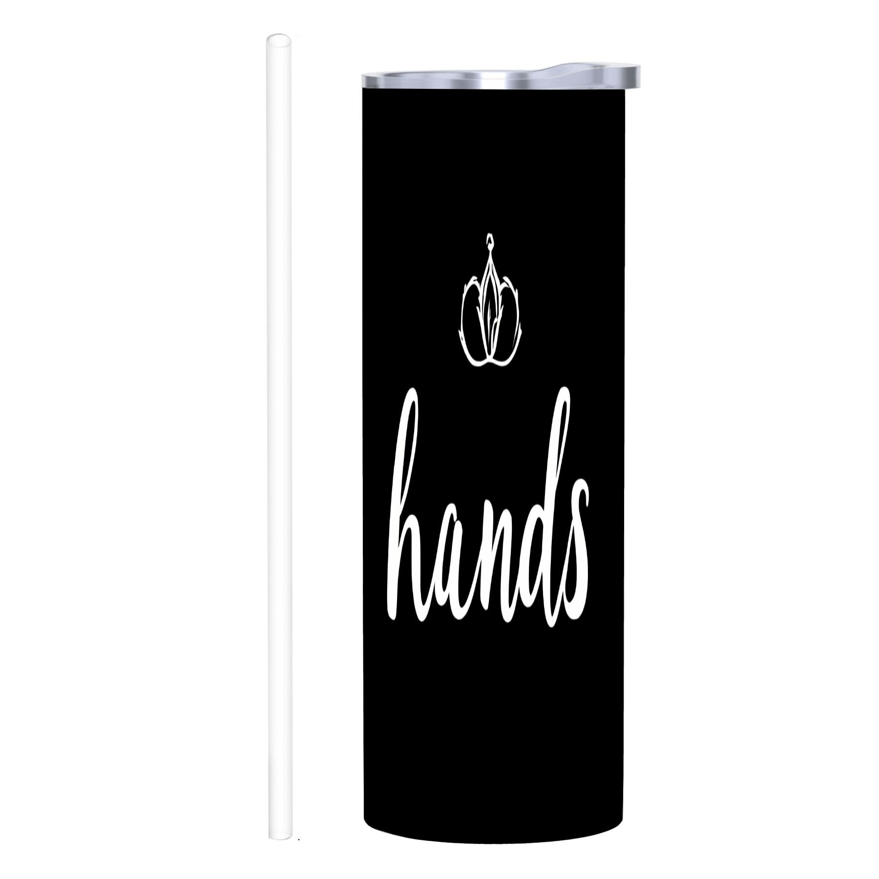 20 oz Stainless Steel Insulated Tumbler - Black with Silver Lid Heart ...