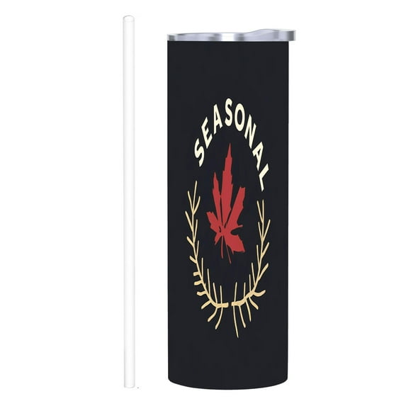 20 oz Stainless Steel Insulated Tumbler - Black with Silver Top Red ...