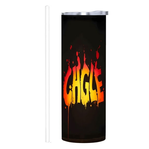 20 oz Stainless Steel Insulated Tumbler - Black with Vibrant Graffiti ...