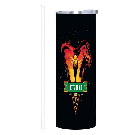 20 oz Stainless Steel Insulated Tumbler - Black with Vibrant Horse in ...