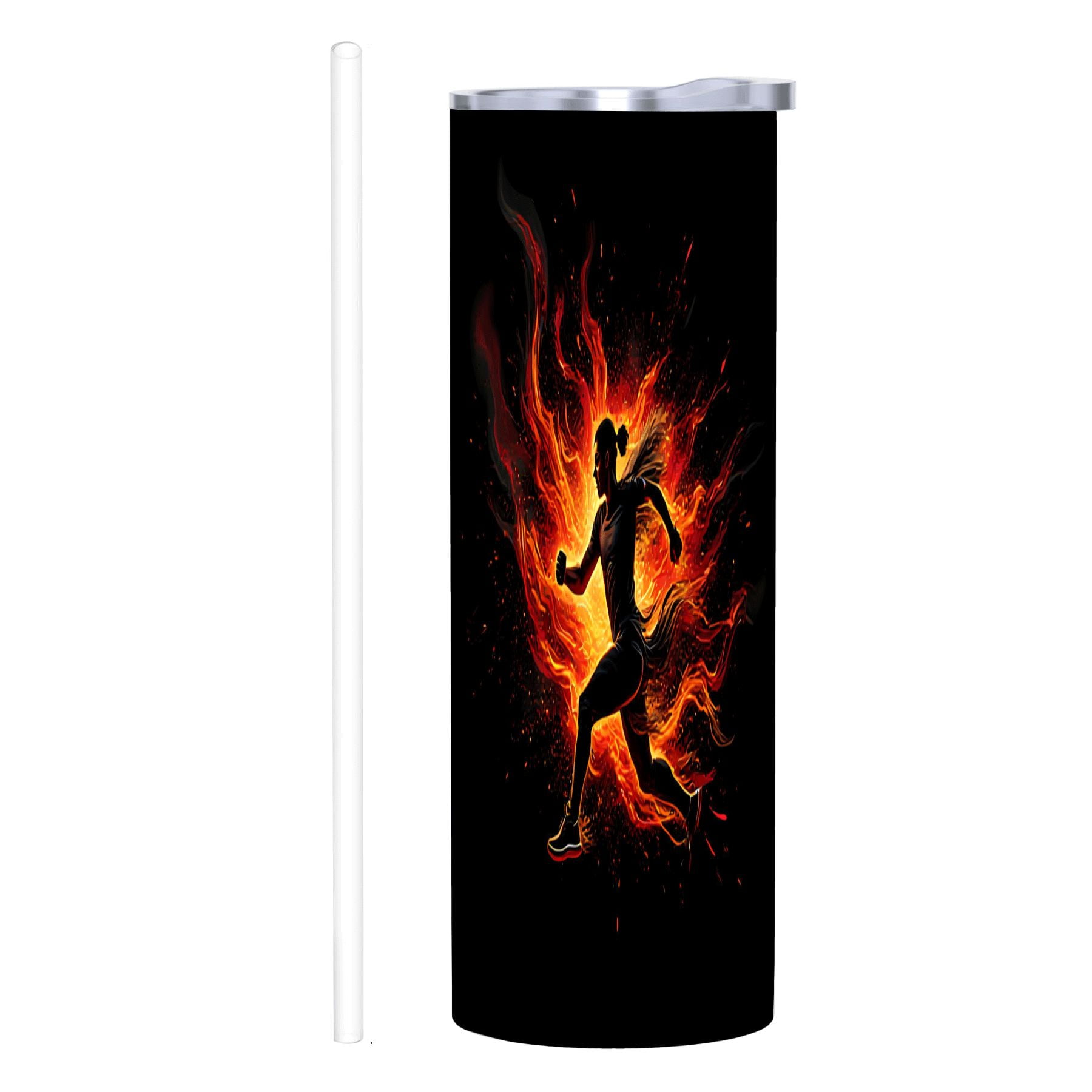 20 oz Stainless Steel Insulated Tumbler - Black with Vibrant Running ...