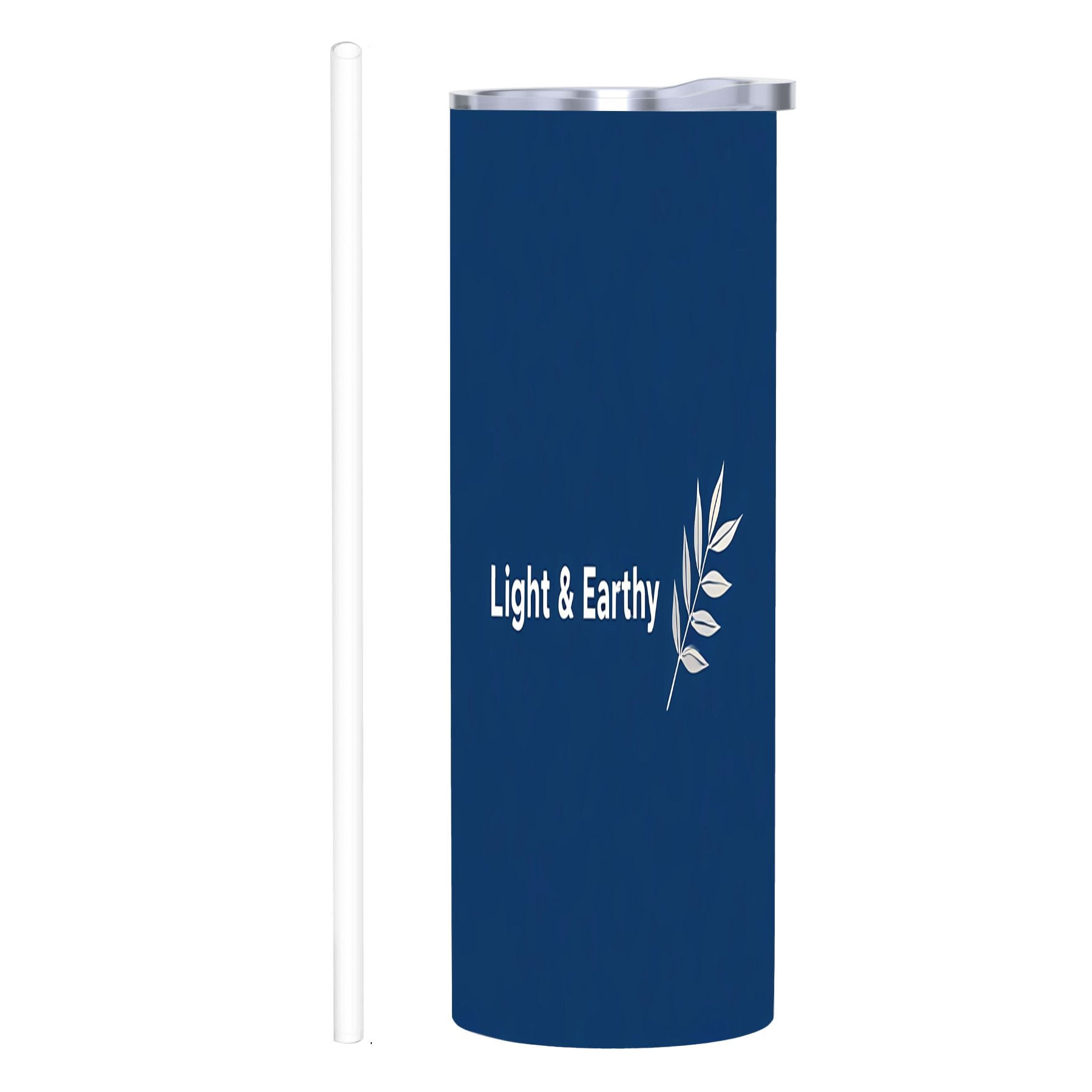 20 oz Stainless Steel Insulated Tumbler - Blue with ' Light & Earthy ...