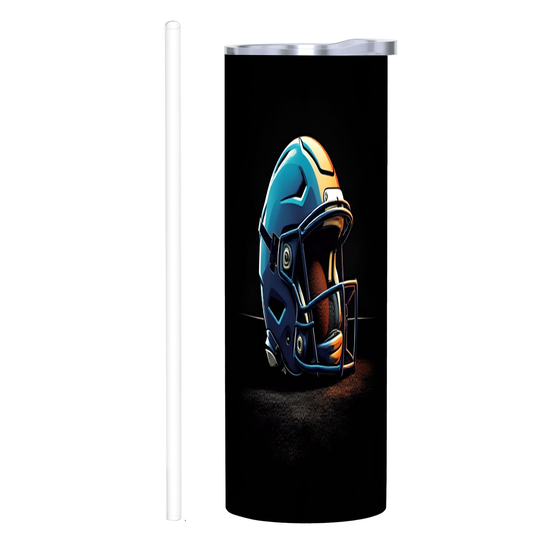 20 oz Stainless Steel Insulated Tumbler - Bold Black with Dynamic Blue ...