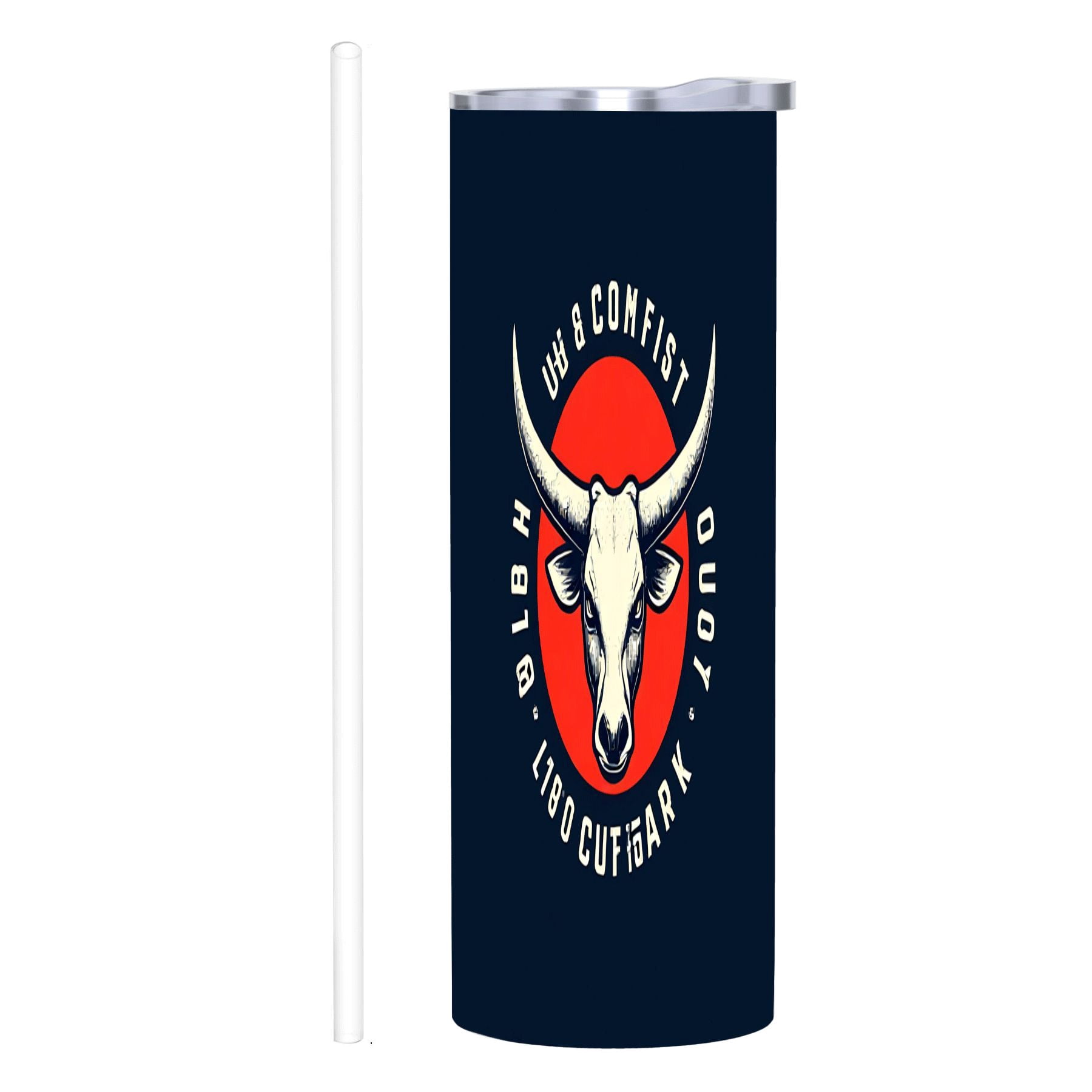 20 oz Stainless Steel Insulated Tumbler - Bold Graphic Red Circular ...