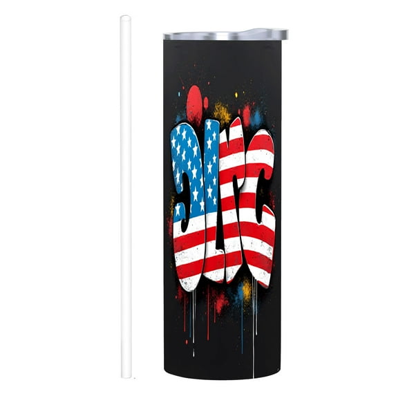 20 oz Stainless Steel Insulated Tumbler - Bold ' JLC ' Graffiti Design ...