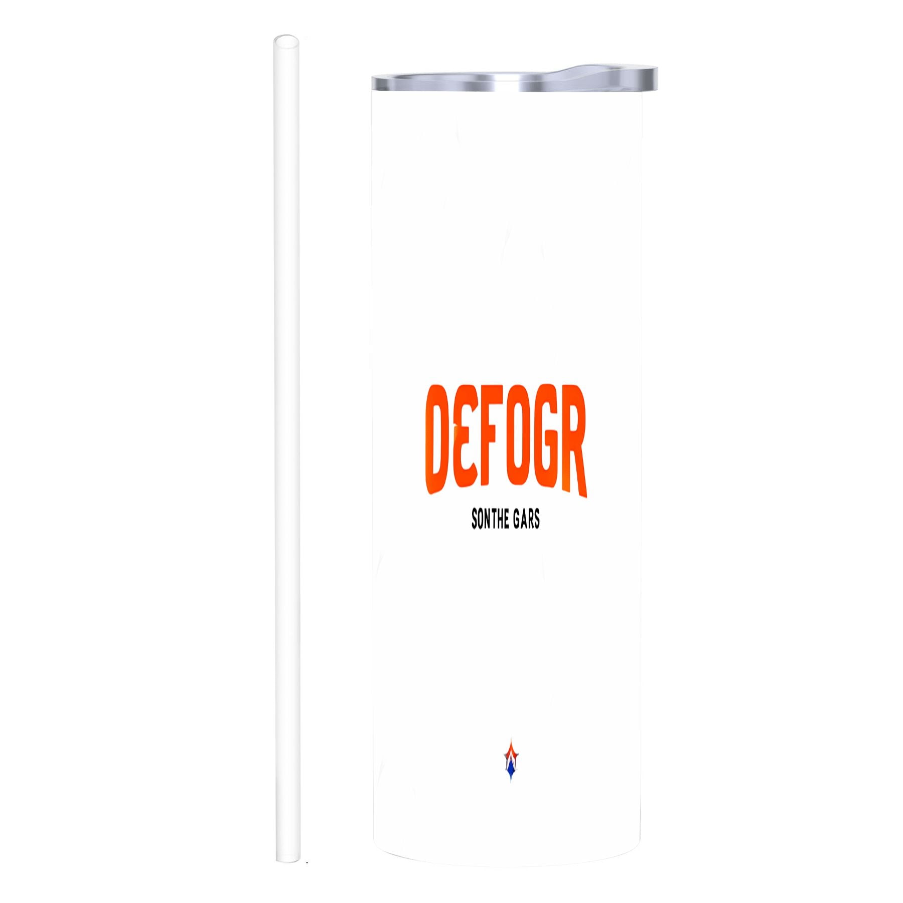 20 oz Stainless Steel Insulated Tumbler - Bold Orange " DEFGR " Design ...