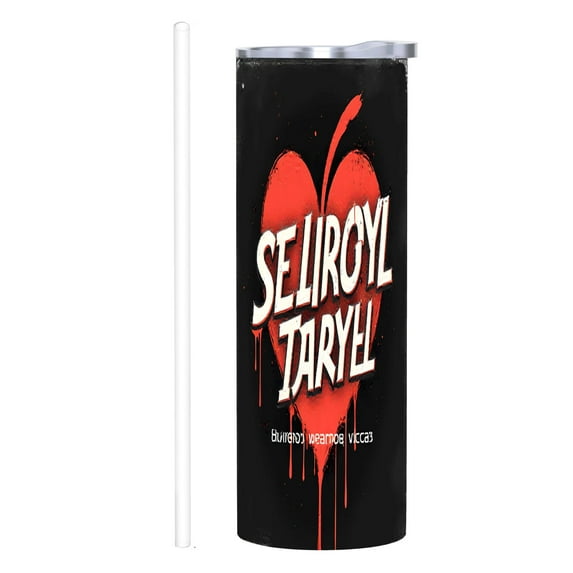 20 oz Stainless Steel Insulated Tumbler - Bold Red Heart & ' SELIROYL ...