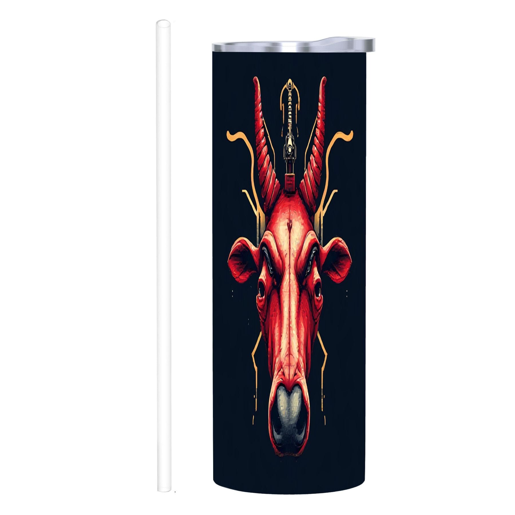 20 oz Stainless Steel Insulated Tumbler - Bold Red Horned Creature ...