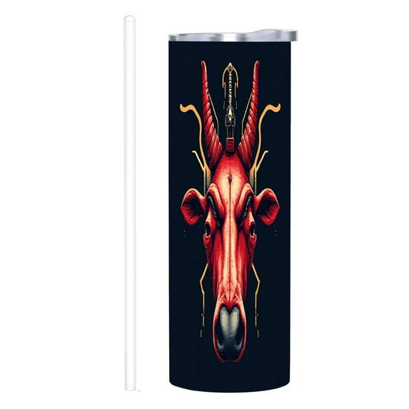 20 oz Stainless Steel Insulated Tumbler - Bold Red Horned Creature ...