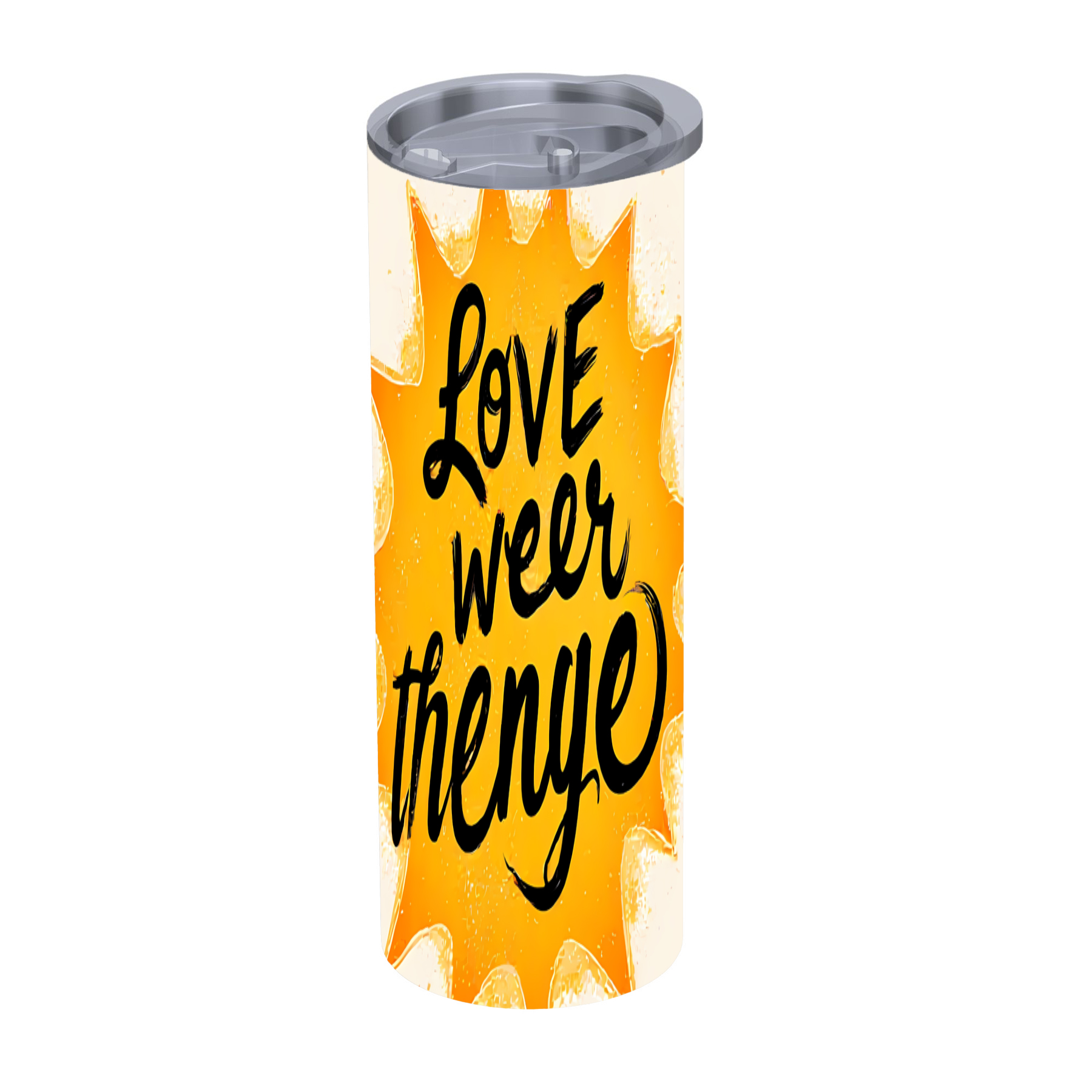 20 oz Stainless Steel Insulated Tumbler - Bright Yellow & Orange Burst ...