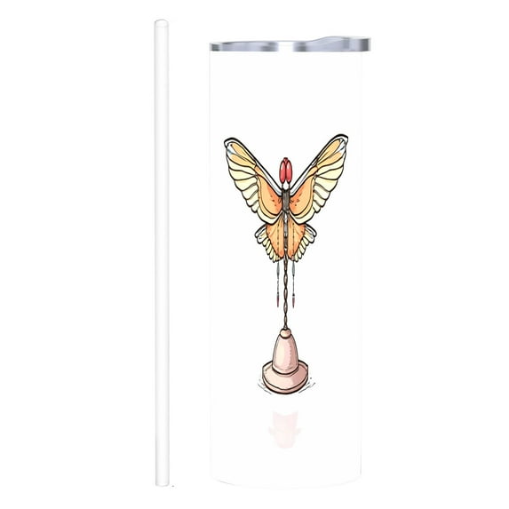20 oz Stainless Steel Insulated Tumbler - Butterfly & Bell Design ...