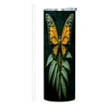 20 oz Stainless Steel Insulated Tumbler - Butterfly & Leaves Design ...