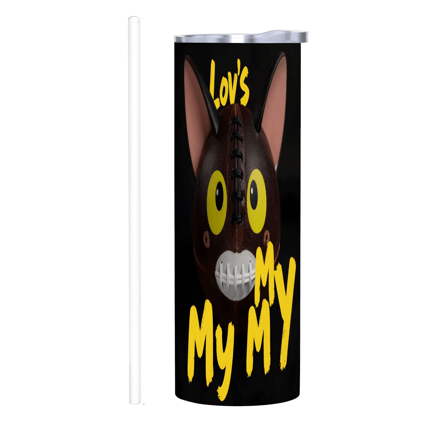 20 oz Stainless Steel Insulated Tumbler - Cartoon Cat Design with ...