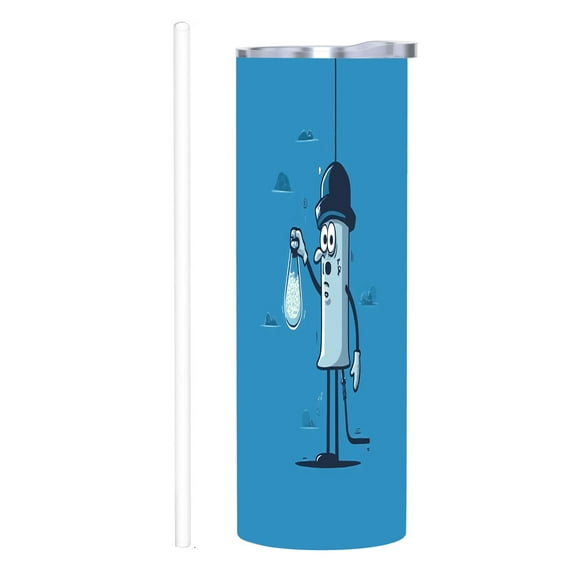 20 oz Stainless Steel Insulated Tumbler - Cartoon Character Design with ...
