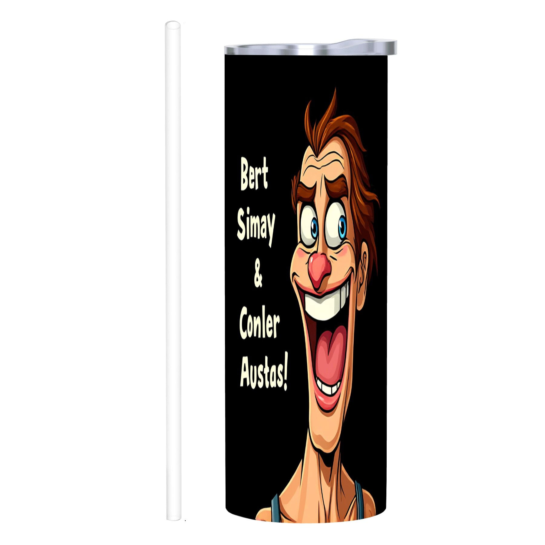 20 oz Stainless Steel Insulated Tumbler - Cartoon Character Design with ...