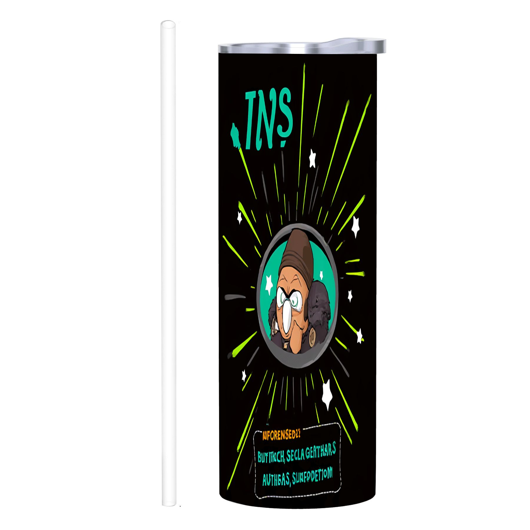 20 oz Stainless Steel Insulated Tumbler - Cartoon Character Design with ...