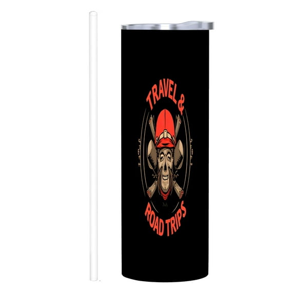 20 oz Stainless Steel Insulated Tumbler - Cartoon Character Design with ...