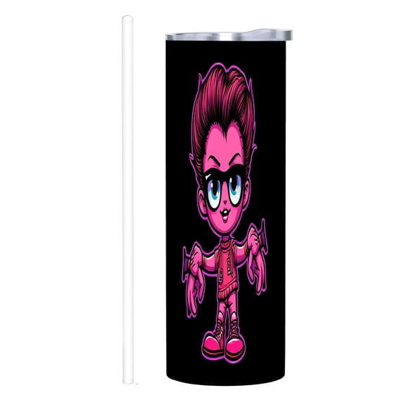 20 oz Stainless Steel Insulated Tumbler - Cartoon Character Design with ...