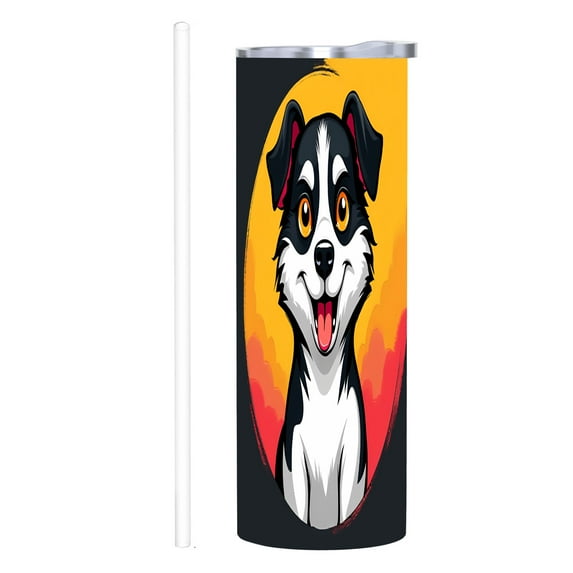 20 oz Stainless Steel Insulated Tumbler - Cartoon Dog Design with ...