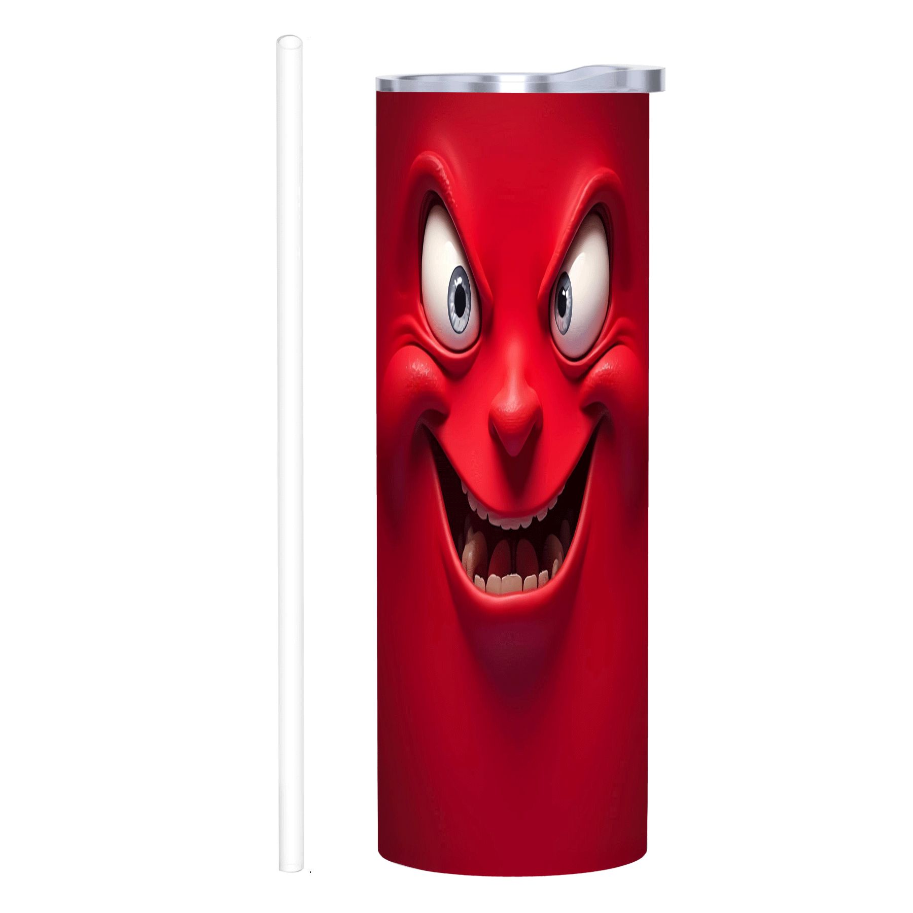 20 oz Stainless Steel Insulated Tumbler - Cartoon Face Design Wide ...