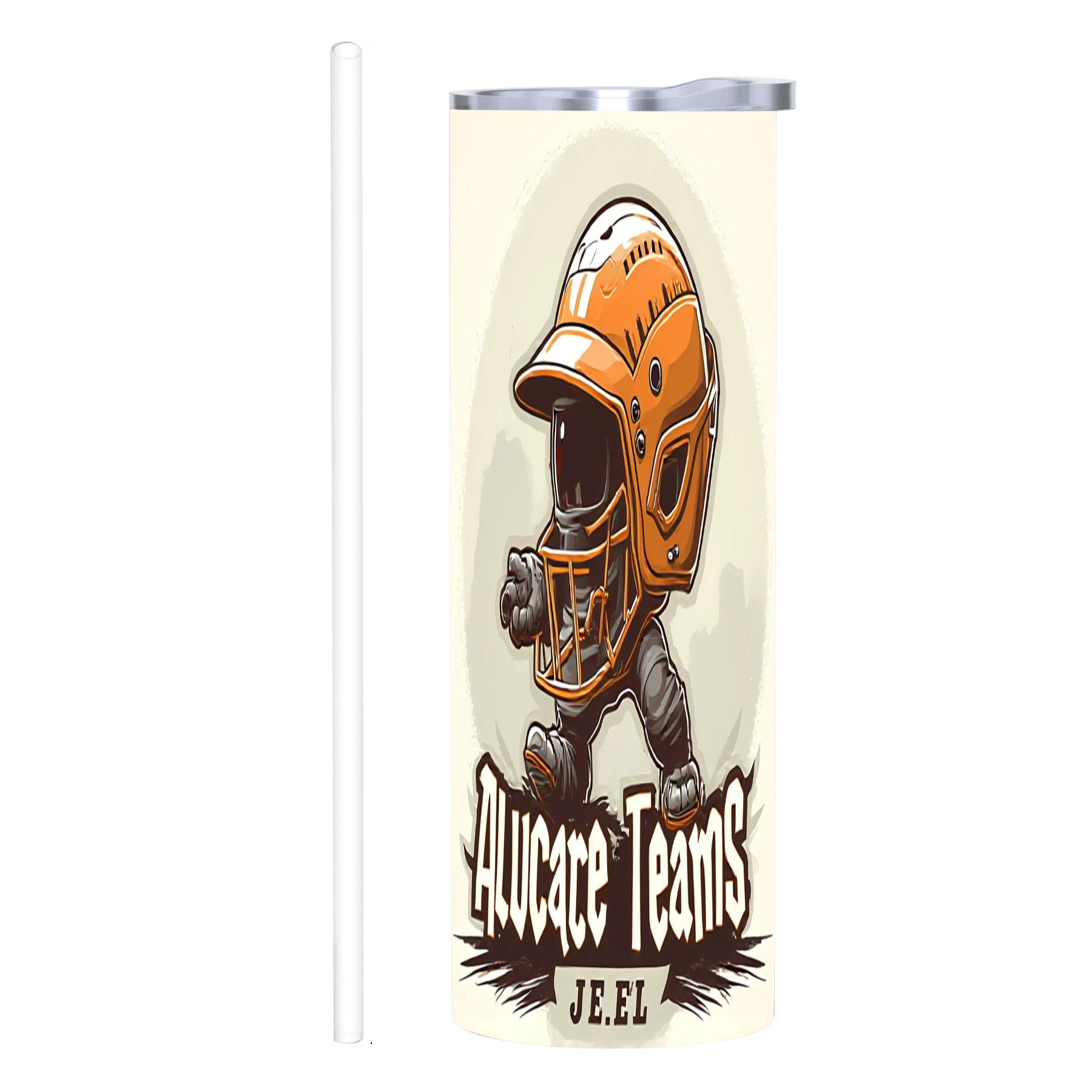 20 oz Stainless Steel Insulated Tumbler - Cartoon Football Player ...