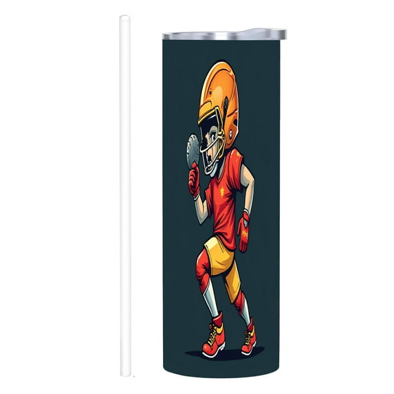 20 oz Stainless Steel Insulated Tumbler - Cartoon Football Player ...