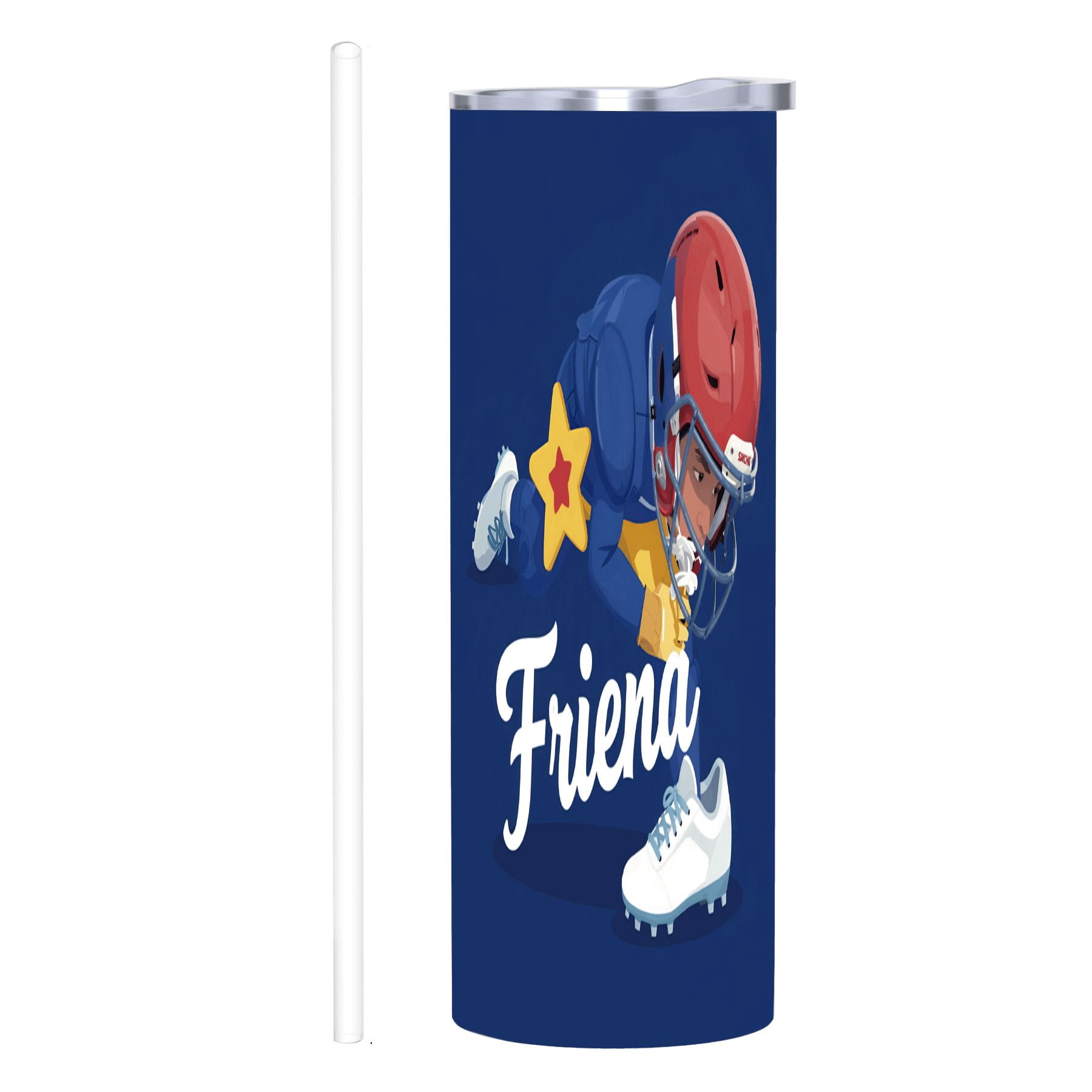 20 oz Stainless Steel Insulated Tumbler - Cartoon Football Player ...
