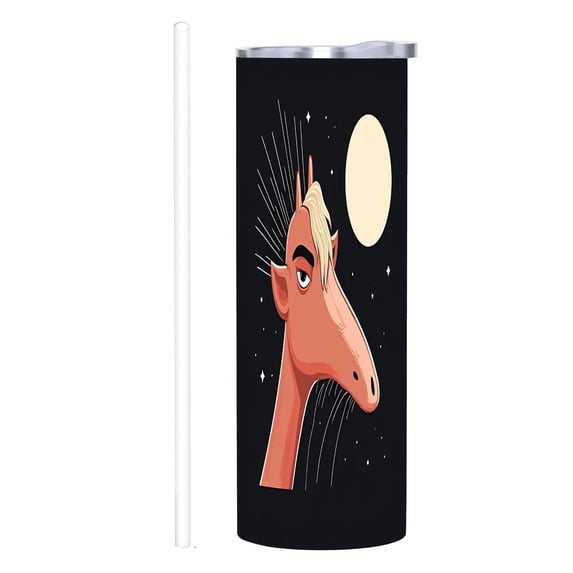 20 oz Stainless Steel Insulated Tumbler - Cartoon Giraffe Design with ...
