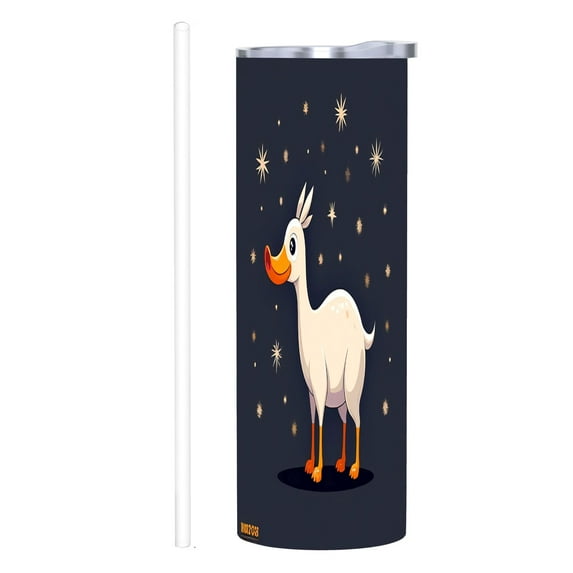 20 oz Stainless Steel Insulated Tumbler - Cartoon Goat Design with ...