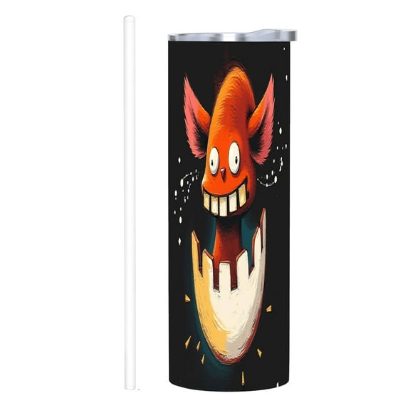 20 oz Stainless Steel Insulated Tumbler - Cartoon Red Creature Design ...