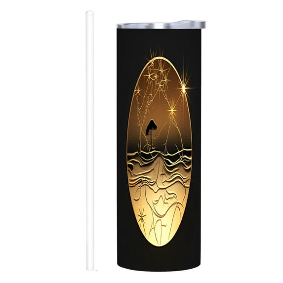 20 oz Stainless Steel Insulated Tumbler - Celestial Black with Golden ...
