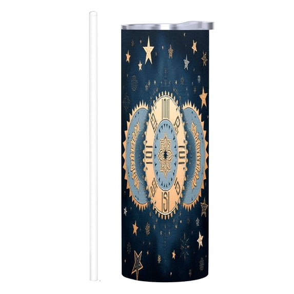 20 oz Stainless Steel Insulated Tumbler - Celestial Design with Stars ...