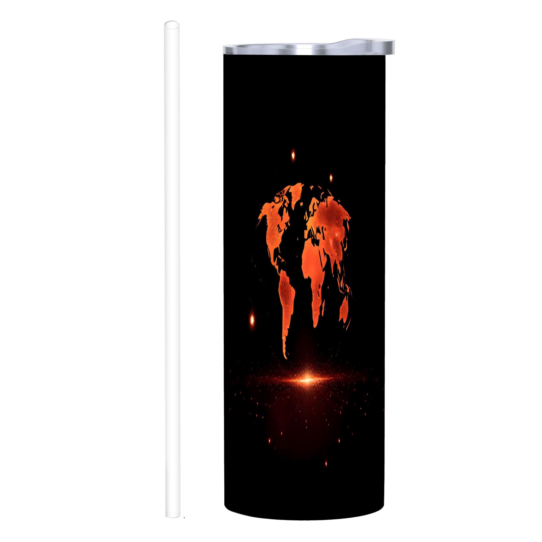 20 oz Stainless Steel Insulated Tumbler - Celestial Earth Map Design ...