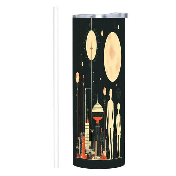 20 oz Stainless Steel Insulated Tumbler - Celestial Moon & Abstract ...