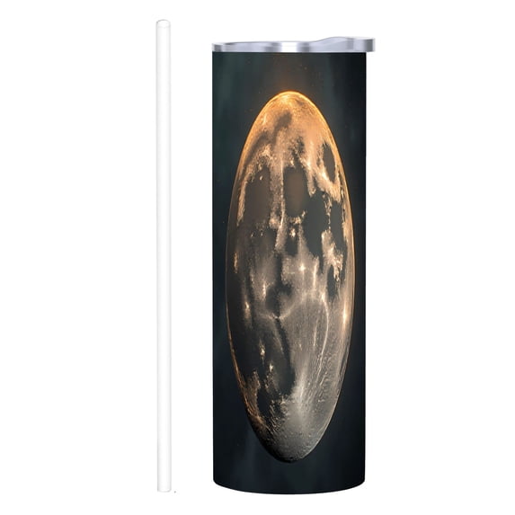 20 oz Stainless Steel Insulated Tumbler - Celestial Moon Design Double ...