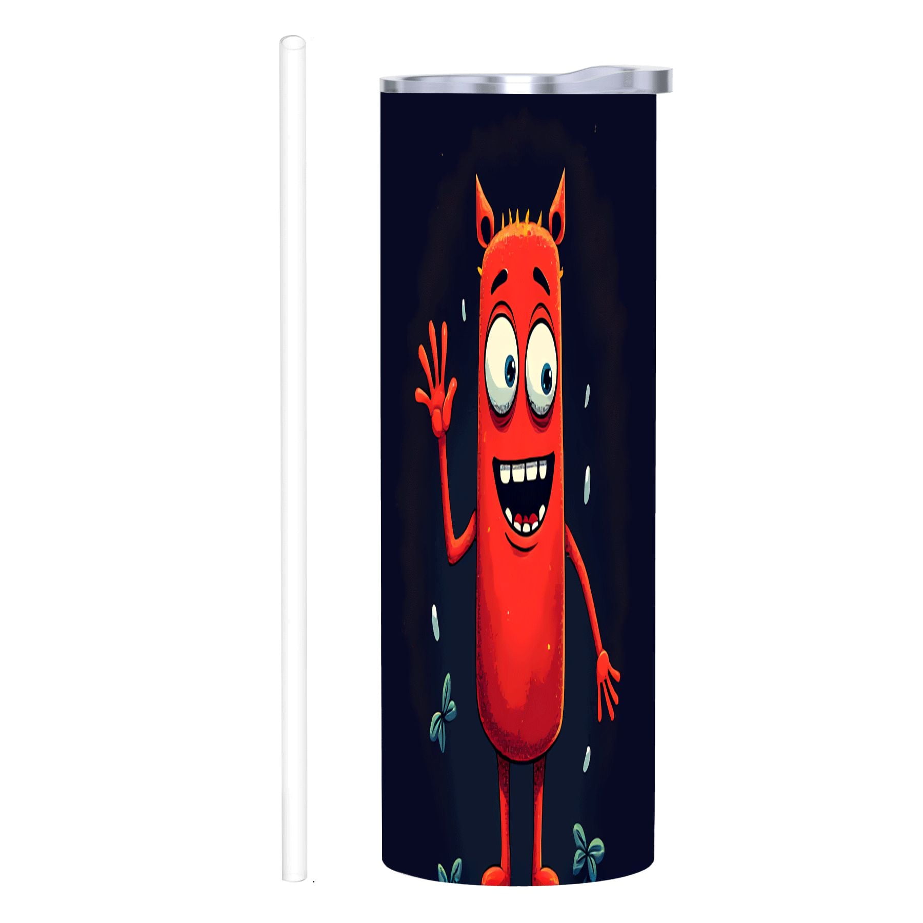 20 oz Stainless Steel Insulated Tumbler - Cheerful Cartoon Character ...