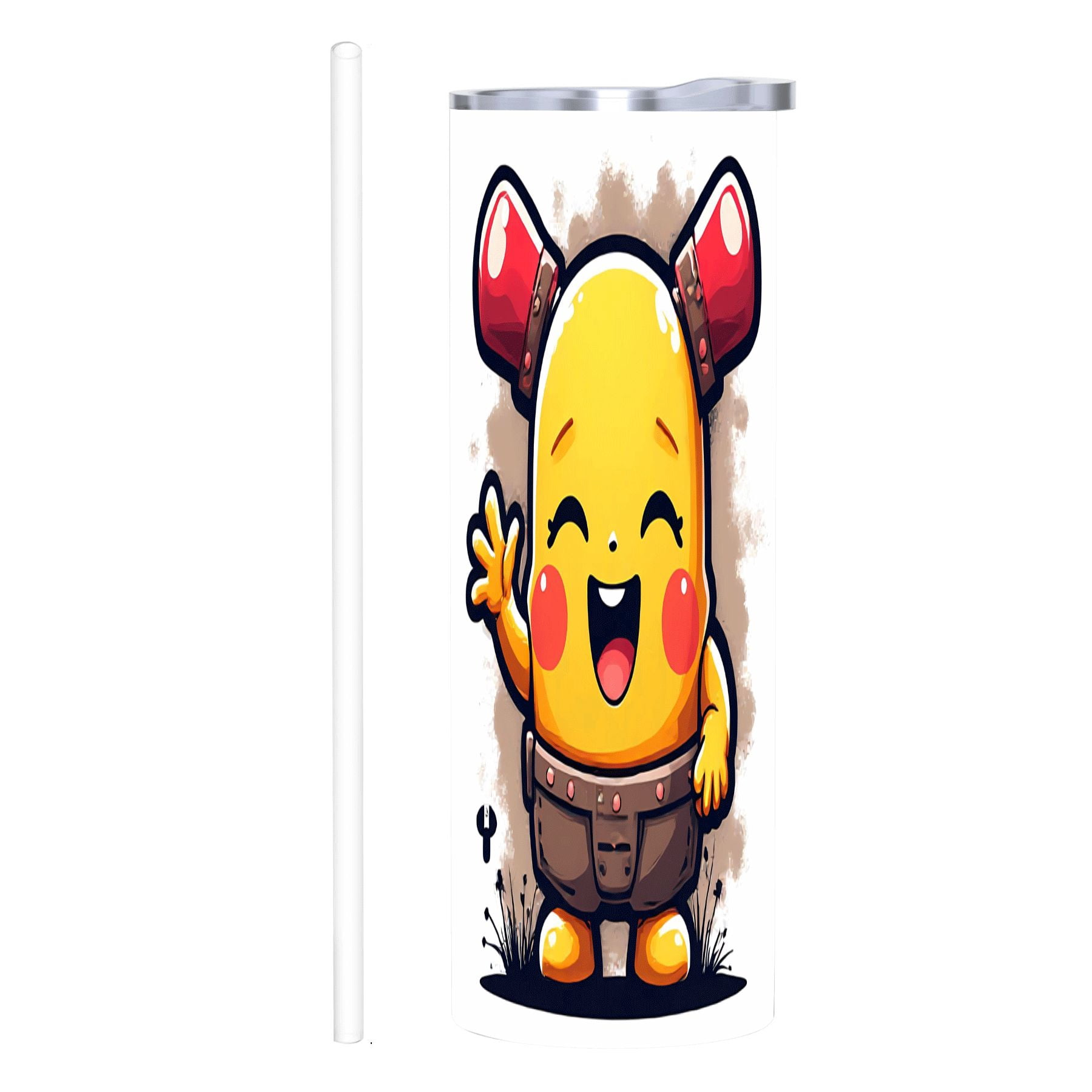 20 oz Stainless Steel Insulated Tumbler - Cheerful Cartoon Design with ...