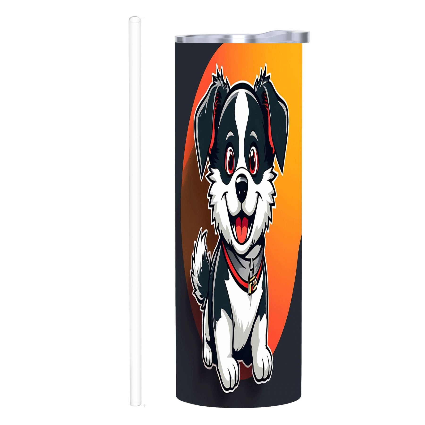 20 oz Stainless Steel Insulated Tumbler - Cheerful Cartoon Dog Design ...