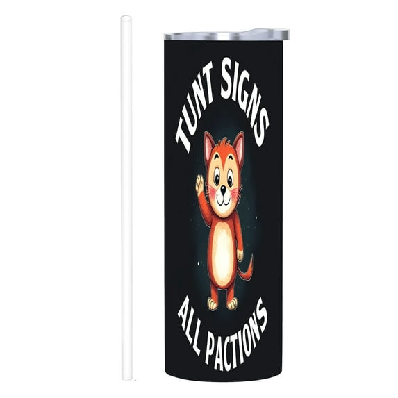 20 oz Stainless Steel Insulated Tumbler - Cheerful Red Fox Design with ...