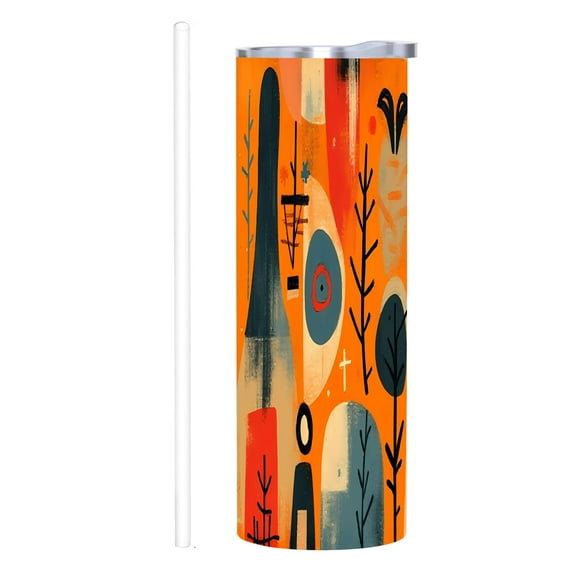 20 oz Stainless Steel Insulated Tumbler - Colorful Abstract Geometric ...