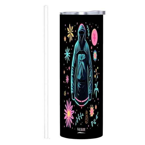 20 oz Stainless Steel Insulated Tumbler - Colorful Abstract Hooded ...