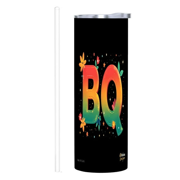 20 oz Stainless Steel Insulated Tumbler - Colorful ' BOQ ' Design with ...