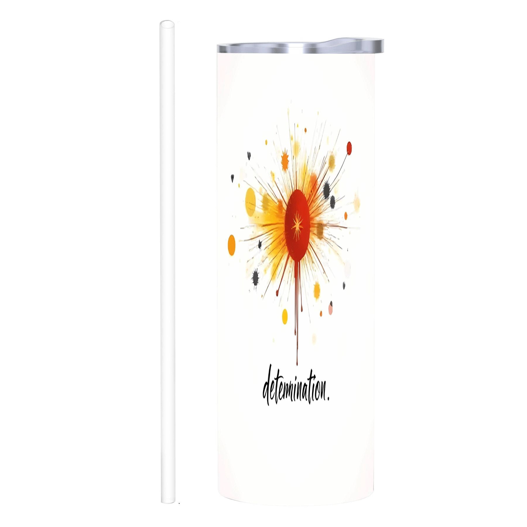 20 oz Stainless Steel Insulated Tumbler - Colorful Burst Design with ...