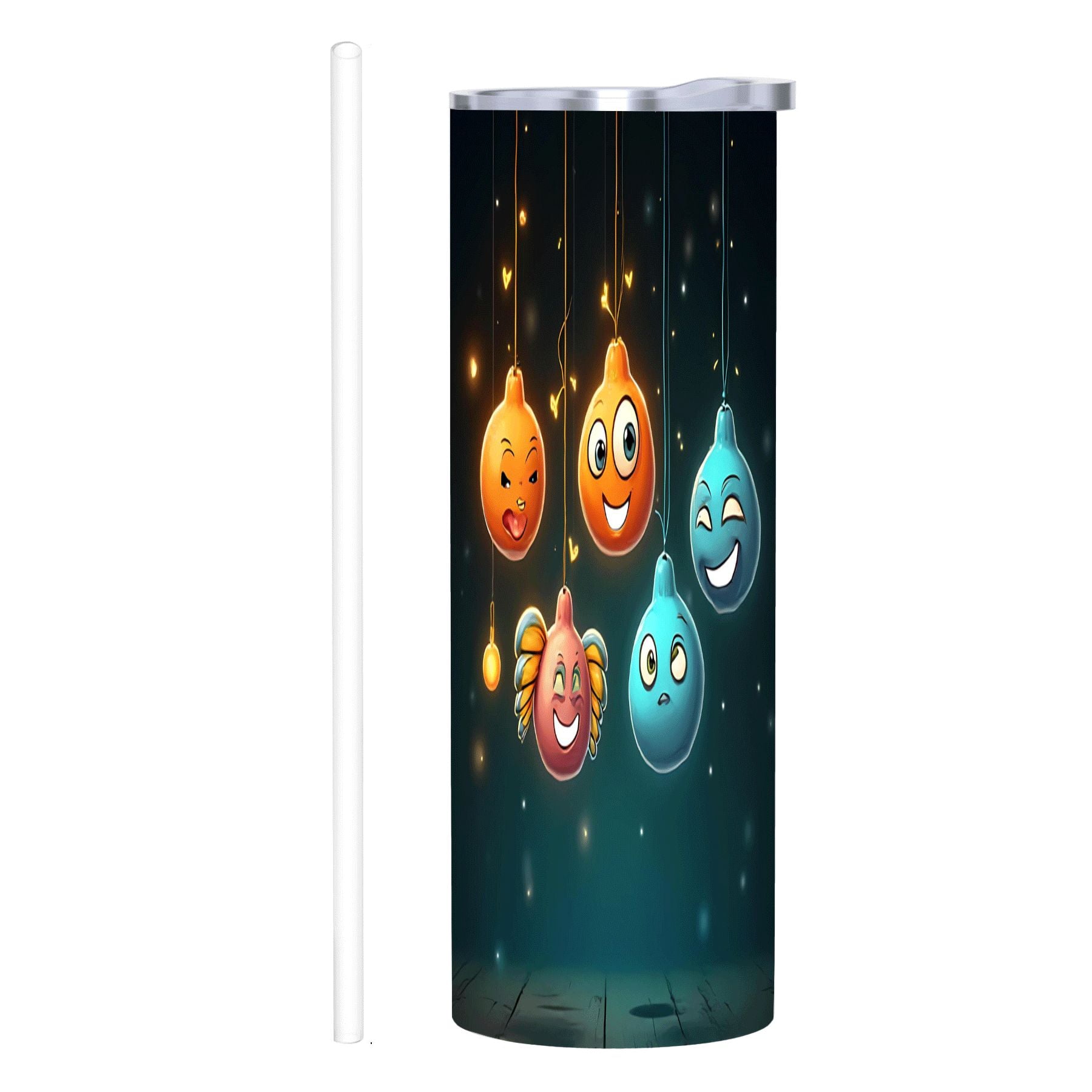 20 oz Stainless Steel Insulated Tumbler - Colorful Cartoon Characters ...