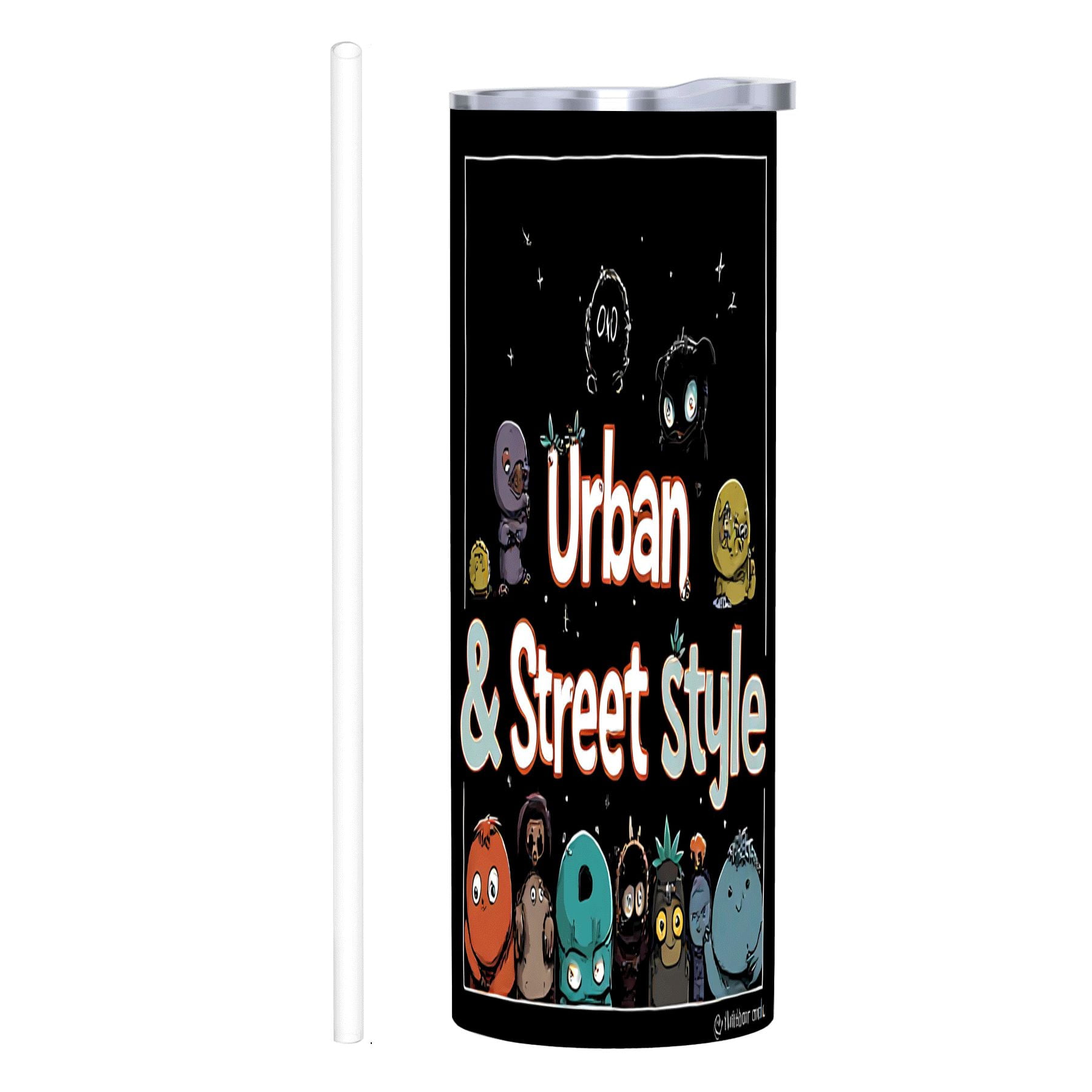 20 oz Stainless Steel Insulated Tumbler - Colorful Cartoon Characters ...