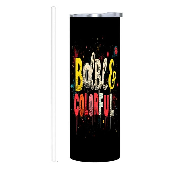 20 oz Stainless Steel Insulated Tumbler - Colorful ' Colorful ' Design ...