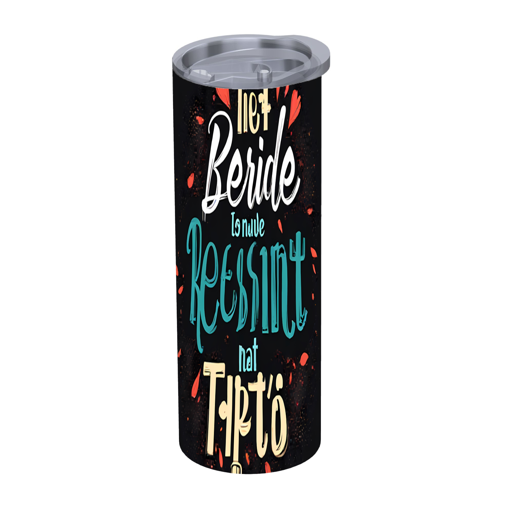 20 oz Stainless Steel Insulated Tumbler - Colorful Cursive Text Design ...